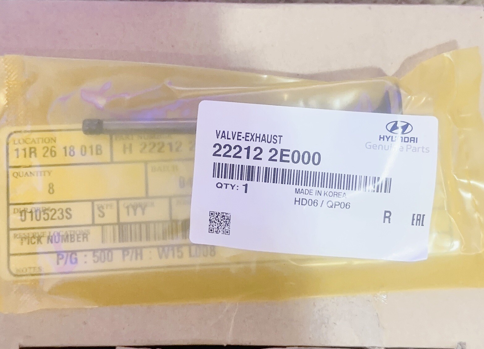 Genuine Exhaust Valve For Hyundai And Kia Cars 22212-2E000 | eBay