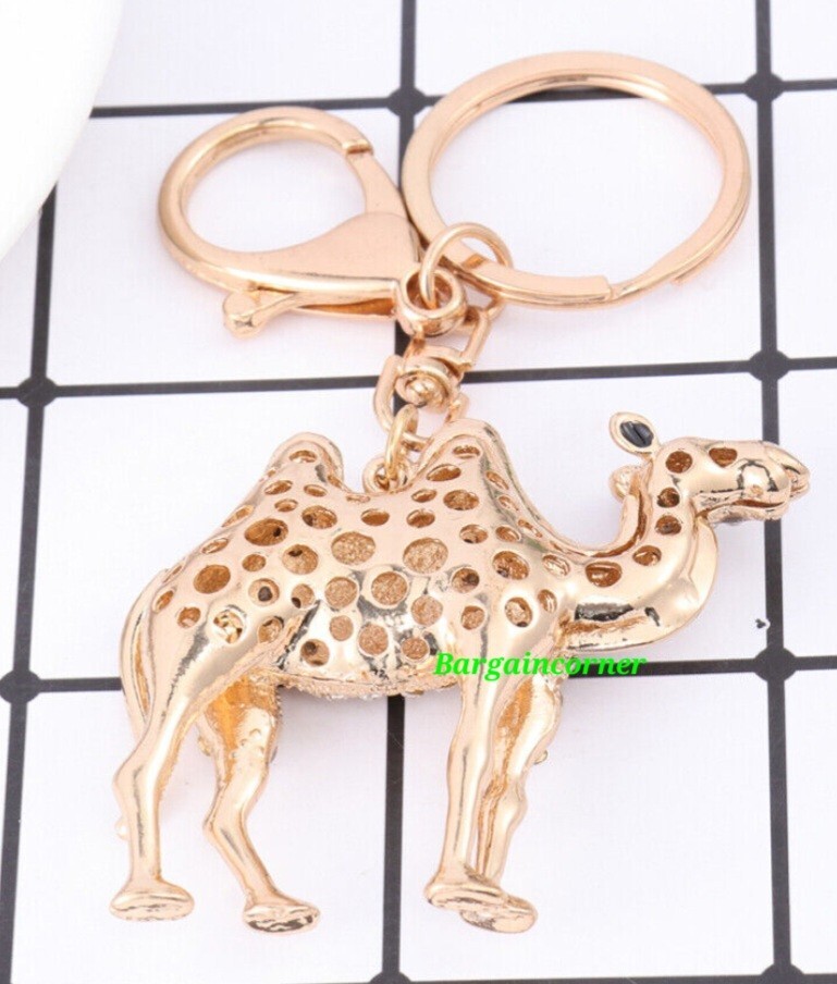 Keyring Camel Shape(N11) Crystal Snap Hook Rhinestone Bag Charm Gift 3D ...