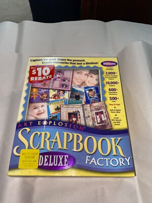 Art Explosion Scrapbook Deluxe Factory Big Box PC Software New | eBay