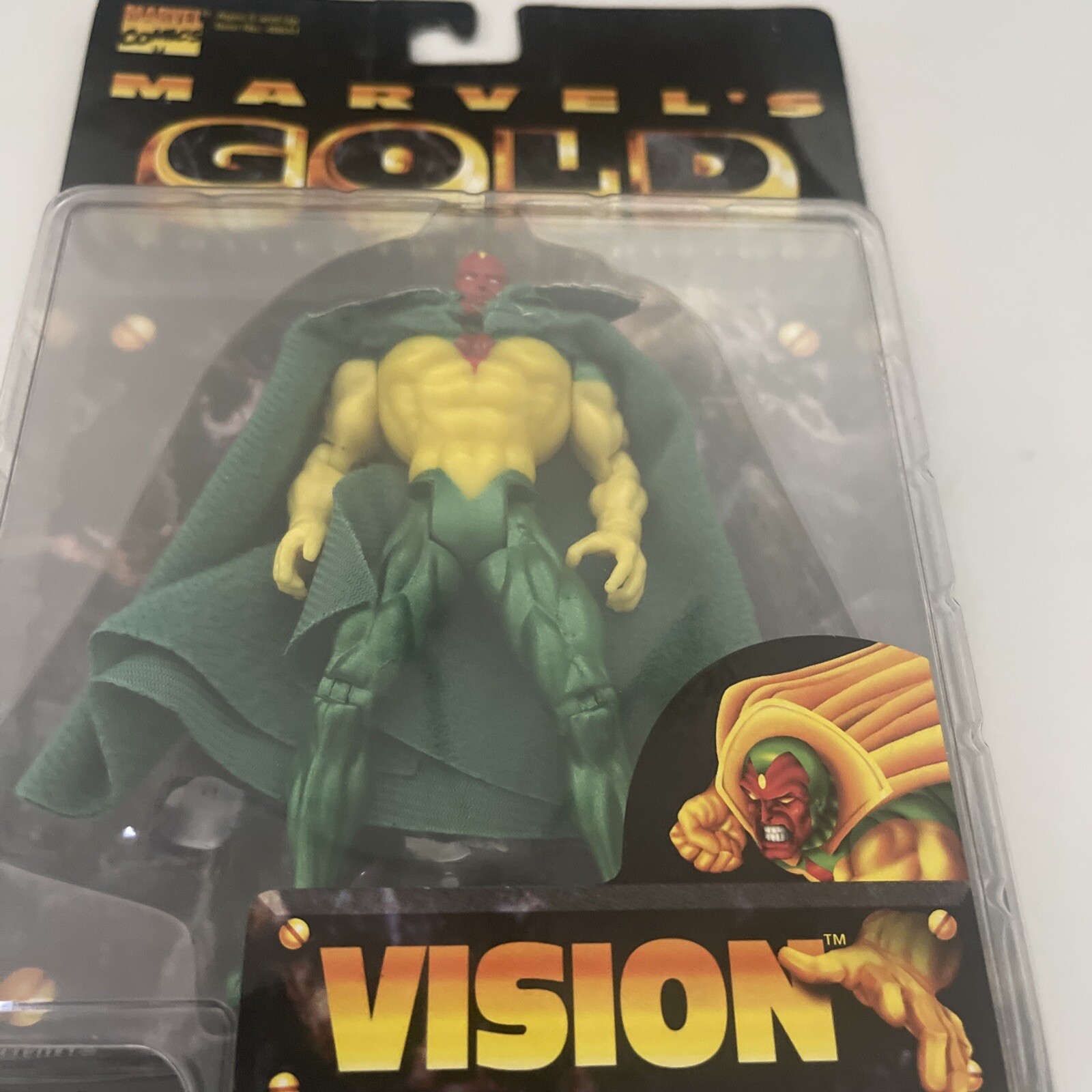 Marvel's Gold Collector's Edition Vision Action Figure Toy Biz 1997 ...