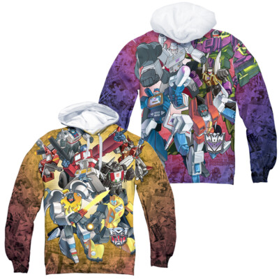 TRANSFORMERS AUTOBOTS Licensed Adult Pullover Hooded Sweatshirt Hoodie ...