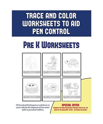 Pre K Worksheets [Trace and Color Worksheets to Develop Pen Control ...