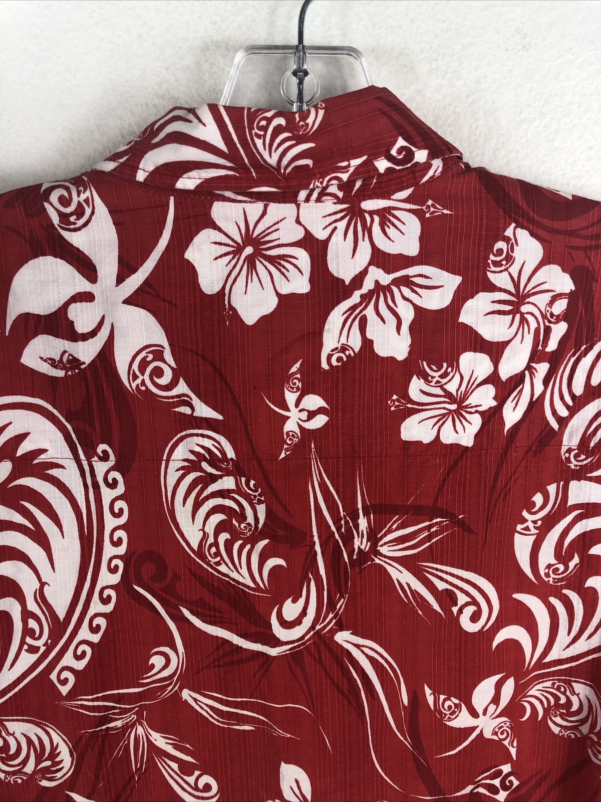 Quiksilver Vintage Red White Floral Hawaiian Shirt Su… - Gem