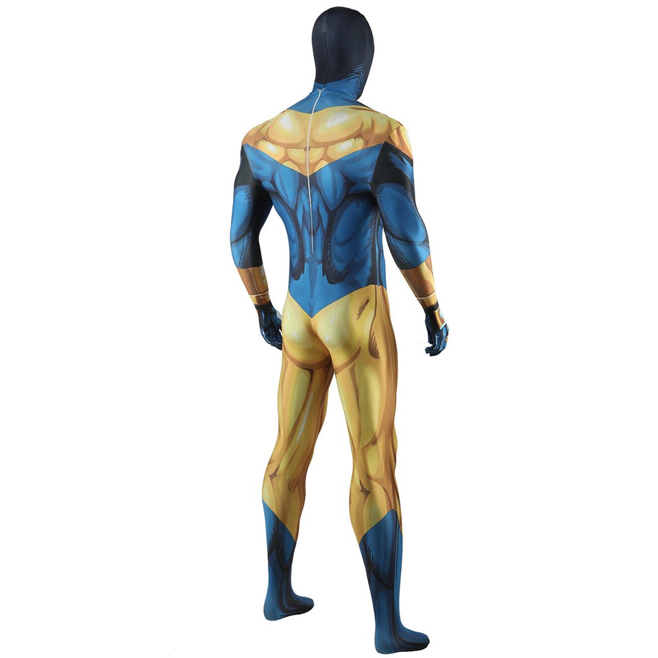 Booster Gold Jumpsuit Cosplay Superhero Bodysuit Costume Adult Kids ...