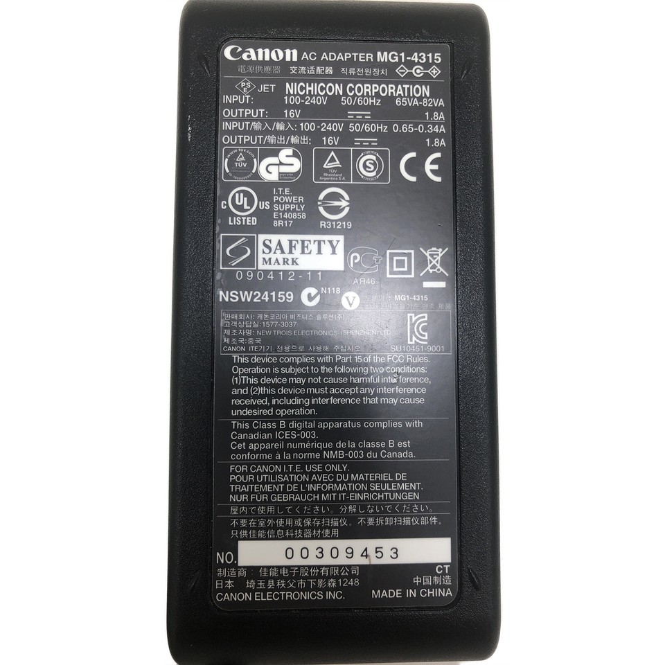 Authentic Canon Adapter for IP110 K10404 Pixma Printer Color Ink-jet w ...