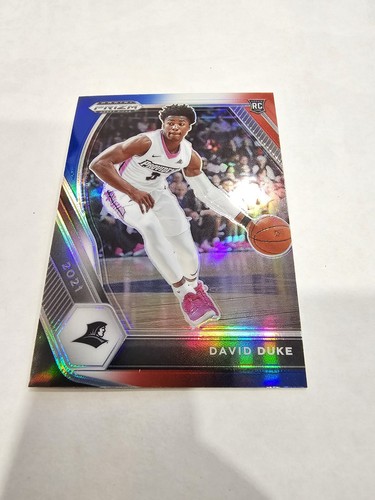 David Duke Jr. 2021 Panini Prizm Collegiate Draft Picks #44 Red White ...