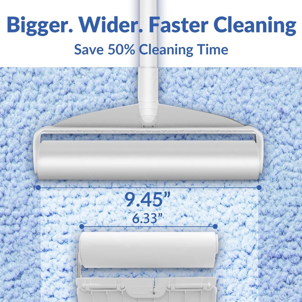 Large Lint Rollers for Carpet, Sticky Rollers for Floor 9.45 in with 3 ...