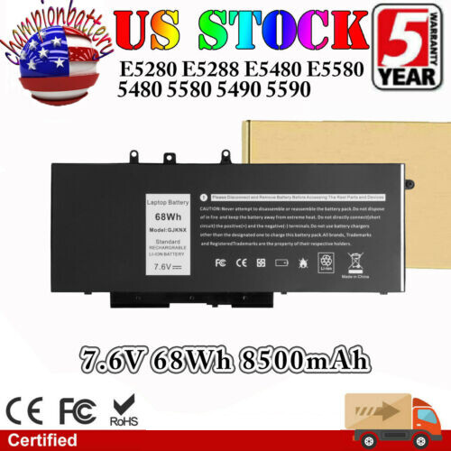 GJKNX 68Wh Battery for Dell LATITUDE 5480 5580 5490 5590 E5280 E5288 ...