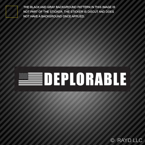 USA Flag Deplorable Bumper Sticker Die Cut Vinyl american patriot ...