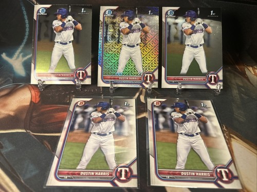 DUSTIN HARRIS 2022 1ST BOWMAN CHROME MOJO REFRACTOR, BASE Lot 5 Cards ...