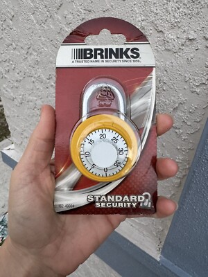 Brinks Standard Security Combination Lock - Yellow - Brand New | eBay