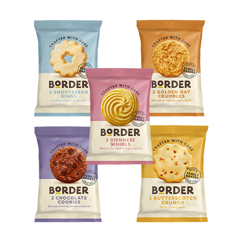Border Biscuits 100 Luxury Mini Packs 5 Variety Pack 5012036900112 ...