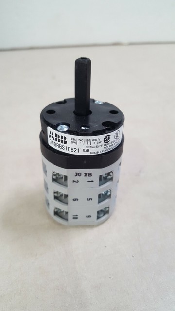 ABB Control Cam Rotary Switch 25A 3PH 240-600V 1-5HP - 0N6RBS10621 | eBay