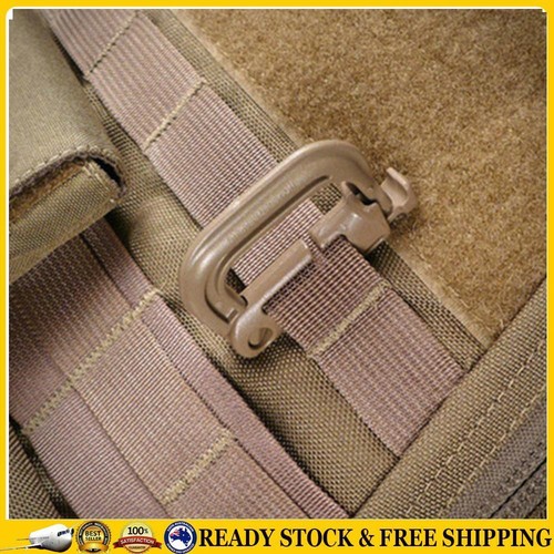 Outdoor D-Shaped Backpack Carabiner Plastic Steel Hanging Clasp (Khaki ...