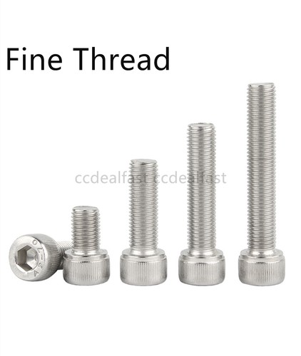 Fine Thread M3 - M12 304 Stainless Steel Hex Socket Bolts Cap Head ...