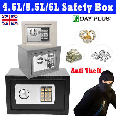 Electric Password Key Anti-theft Safe Box Wall Mounted Home Security ...