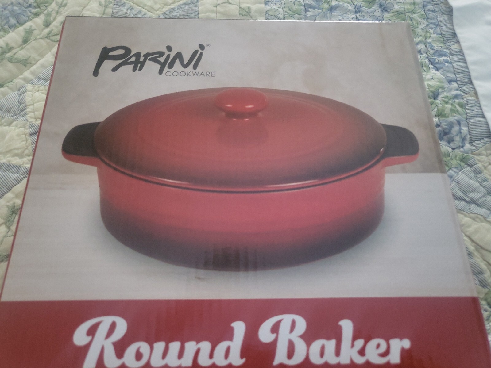 PARINI Red Round Baker With Lid Cookware Pot 8" NEW In Original Box | eBay