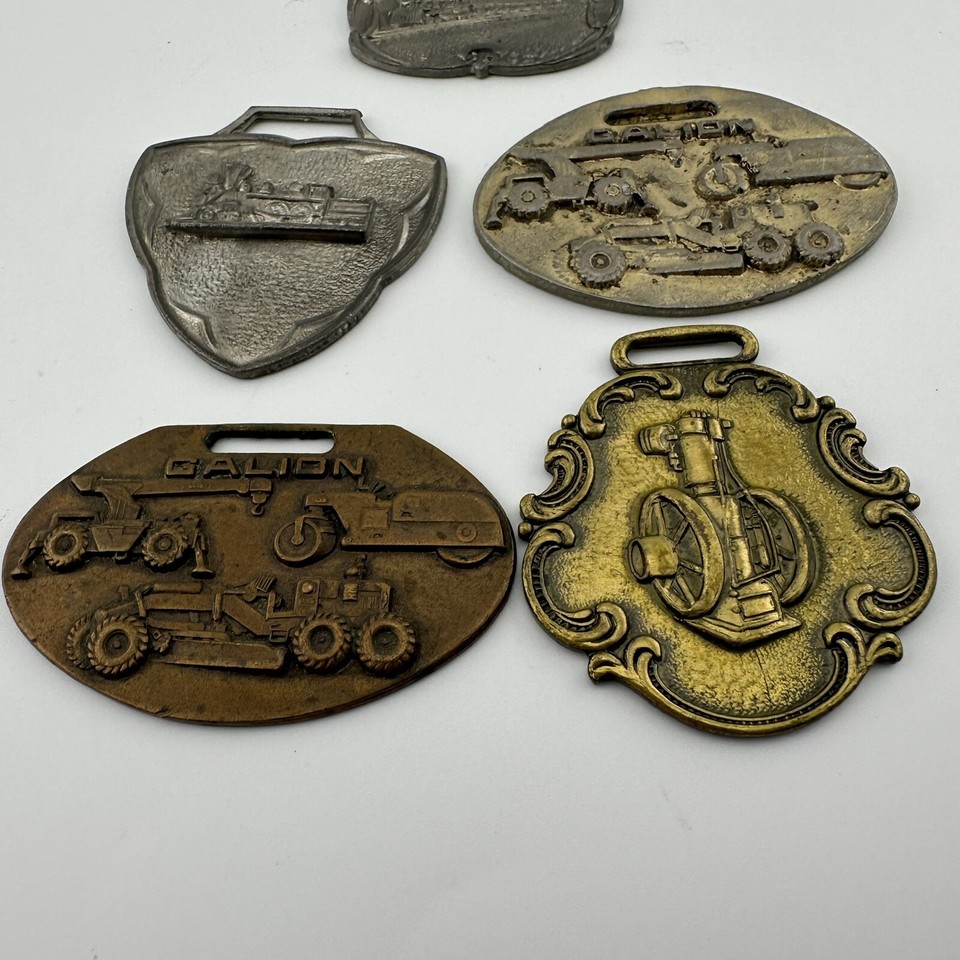 Vintage Lot Of 5 Pocket Watch Fobs Construction & Railroad Fob Lot | eBay