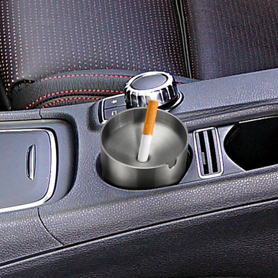 Car Ashtray with Lid Stainless Steel Cigarette Ashtrays for Auto Cup ...