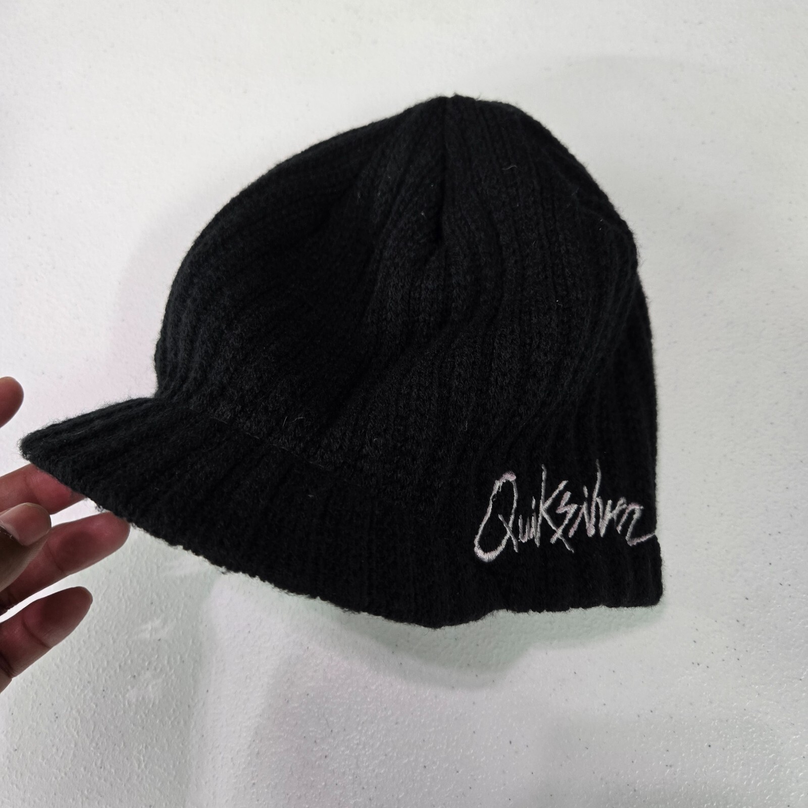 Quiksilver Men Hat One Size Black Beanie Brim Visor L… - Gem
