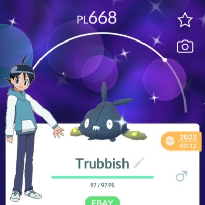 Pokémon GO Shiny Trubbish Registered or Not Registered Trade (30 days ...