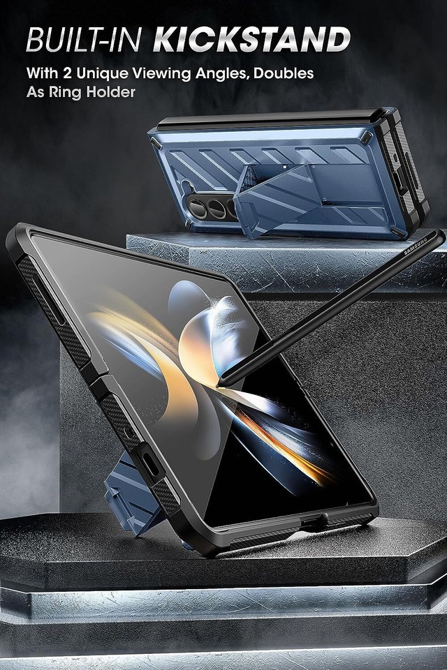 For Galaxy Z Fold 5 5G SUPCASE Belt Clip with S Pen Holder Case ...