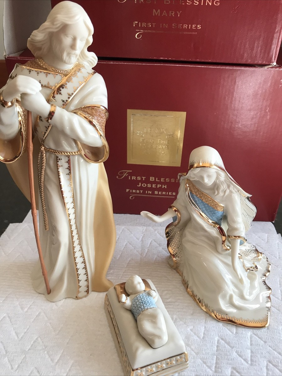 Christmas Nativity Collection Lenox First Blessing Nativity Set - 3 ...