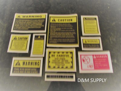 Tractor caution decal kit to fit Kubota John Deere Case IH | eBay