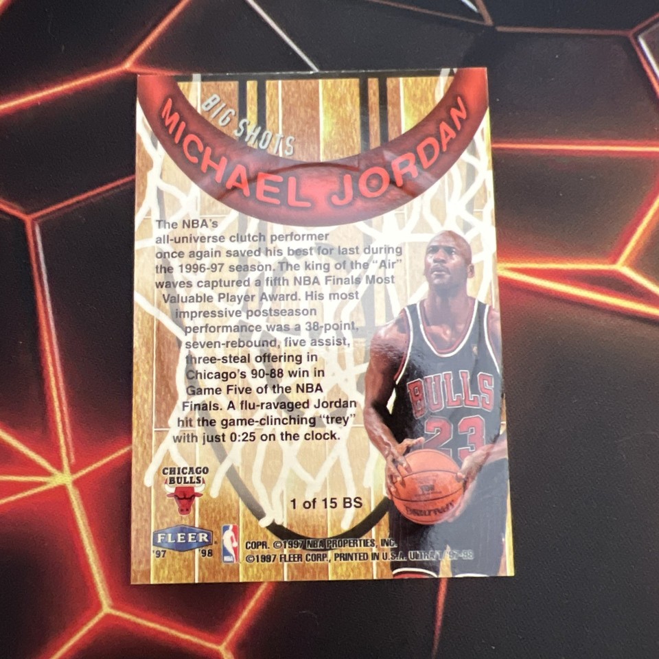 1997-98 Fleer Ultra - Michael Jordan - Big Shots- #1 of 15 - Chicago ...