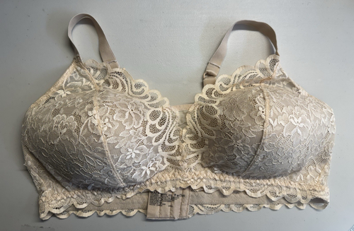 Bali Lace Desire Wireless Bra 6591 2XL BEIGE LIGHTLY PADDED Floral Lace ...