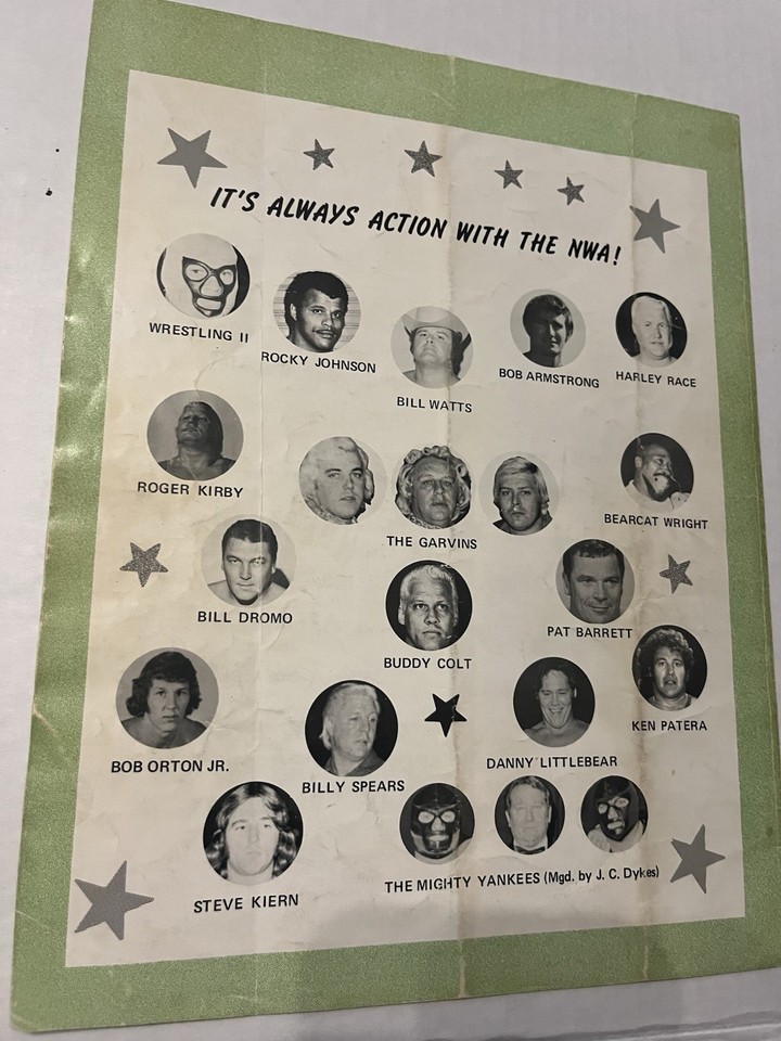 Ringsider Wrestling Program Atlanta Georgia Mr. Wrestling 2, NWA WWE ...