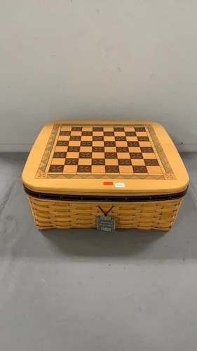 2001 Longaberger Checkers Game Checkerboard Large Woven Basket | eBay