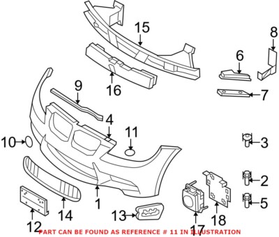 Genuine OEM Headlight Washer Cover for BMW 51118041150 | eBay