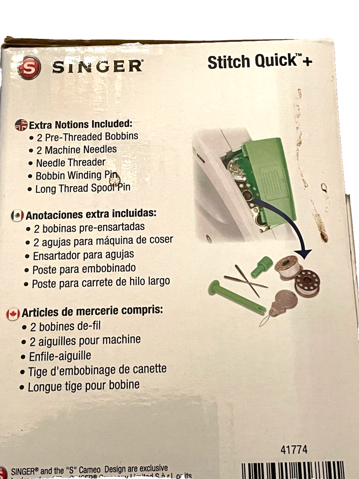SINGER Stitch Quick Plus Cordless Hand Held Mending Portable Sewing ...