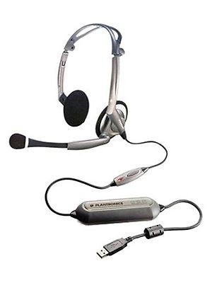 Plantronics Audio DSP-400 Silver/Black Headband Headsets for sale ...