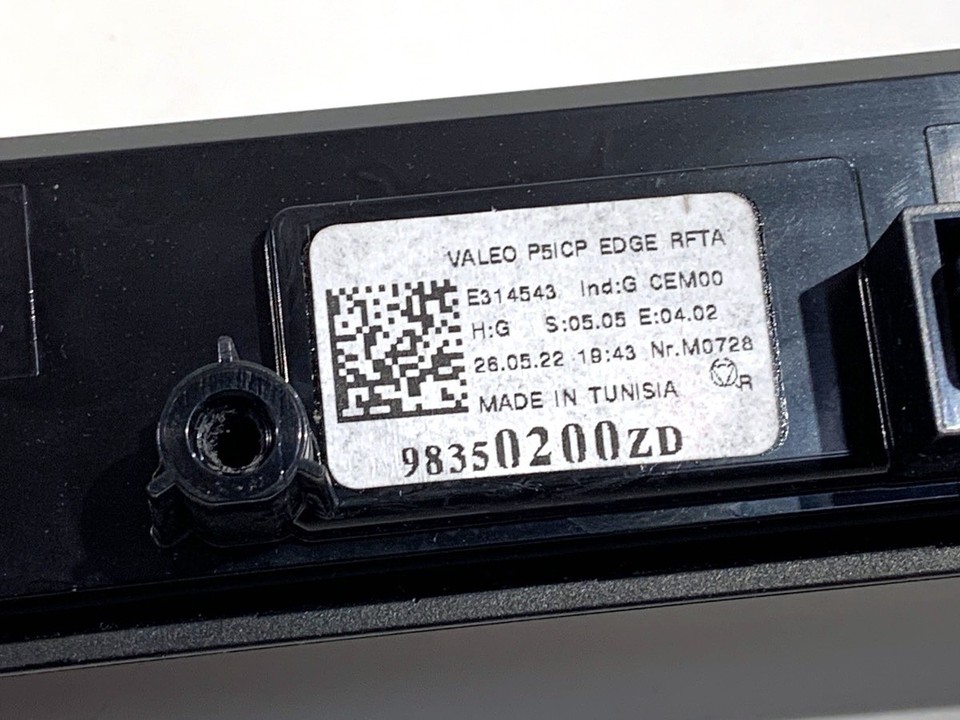 VALEO P5ICP EDGE RFTA 98350200ZD VENTILATION CONTROL PANEL PEUGEOT 308 ...