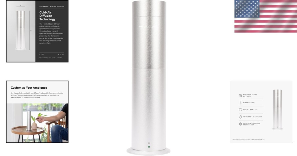 Aroma360-Mini Pro Scent Diffuser-Aroma Diffuser for Essential Oils-Cold ...