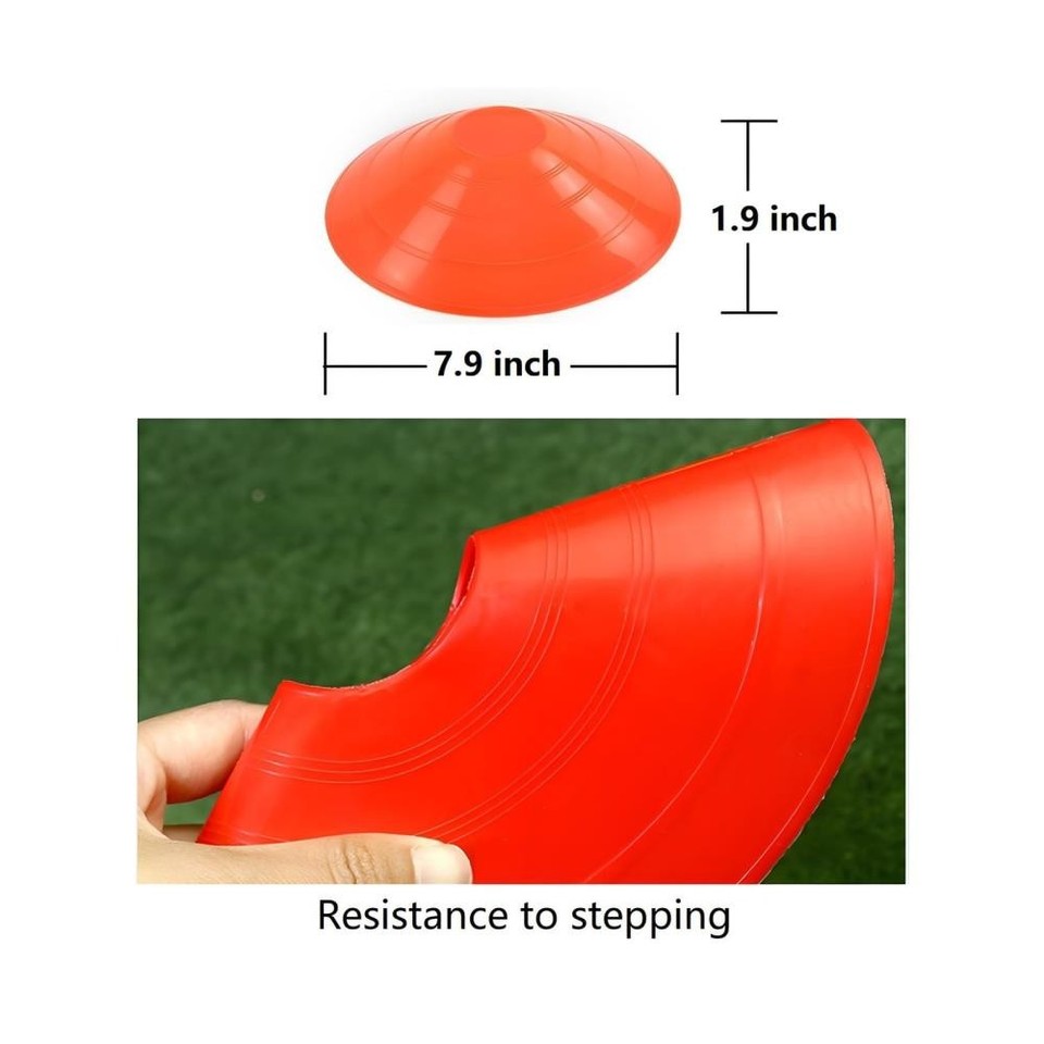Soccer Cones (Set of 50), Agility Training Disc Cone with Carry Bag and ...