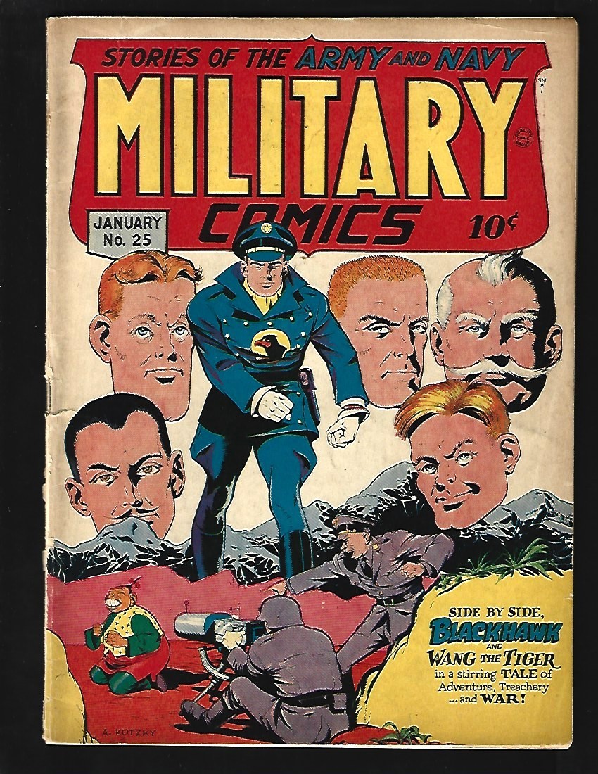 Military Comics #25 VG Blackhawk Sniper P.T. Boat Death Patrol Private ...