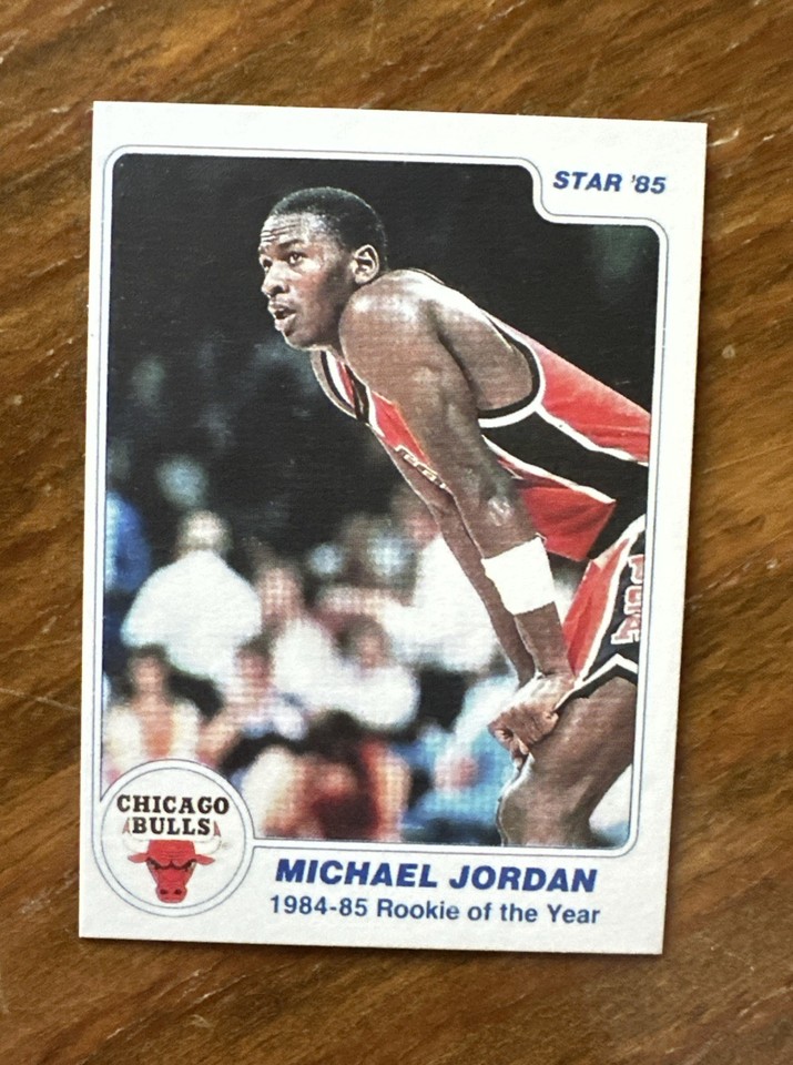 1985 Star Michael Jordan Rookie Of The Year Card Reprint Awesome | eBay