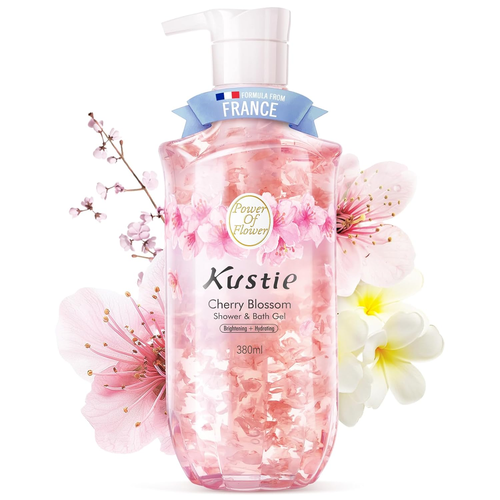 Kustie Cherry Blossom Body Wash with 380 Real Tokyo Sakura Petals ...