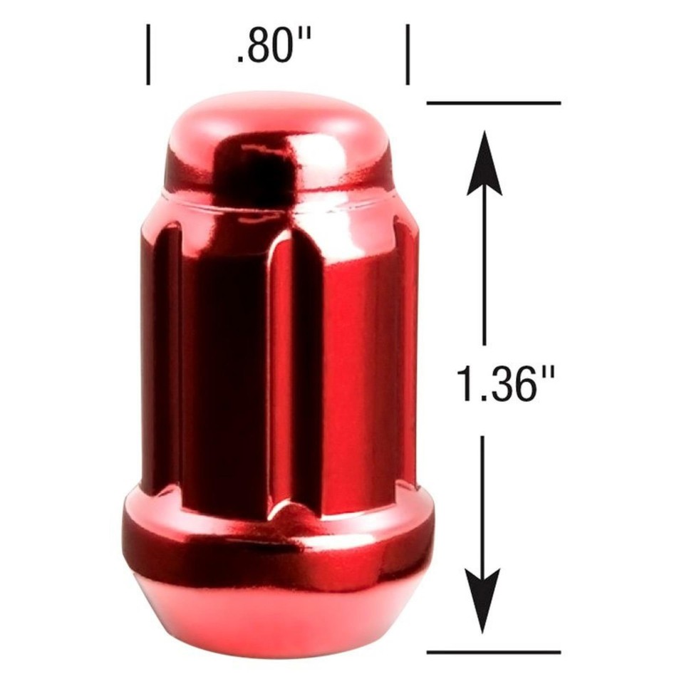 Red Cone Seat Small Diameter Acorn Lug Nuts Fits 2011-2017 Nissan Juke ...