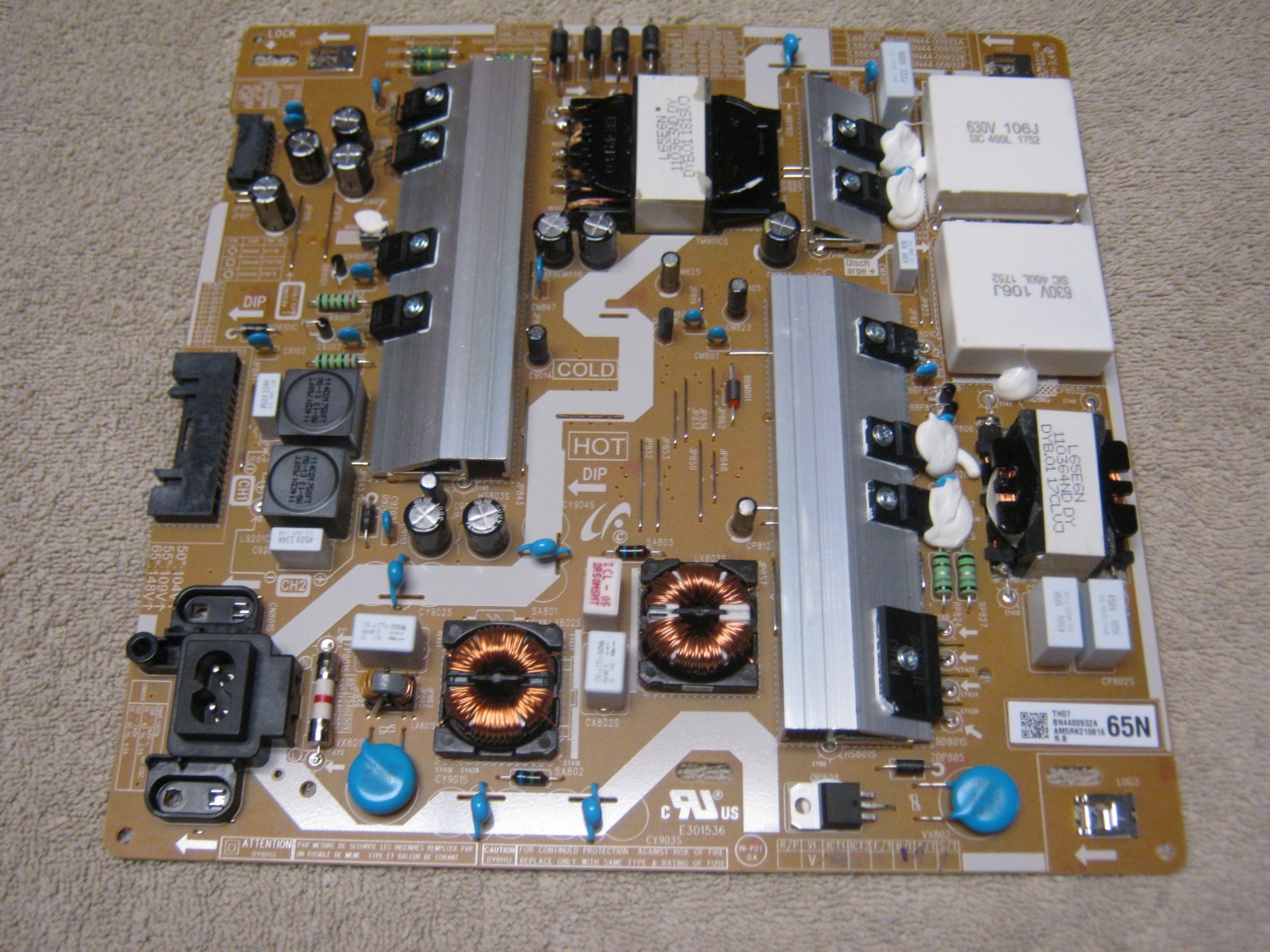 Samsung UN65NU7100/UN65NU7300 POWER SUPPLY BOARD BN44-00932A, new!! | eBay