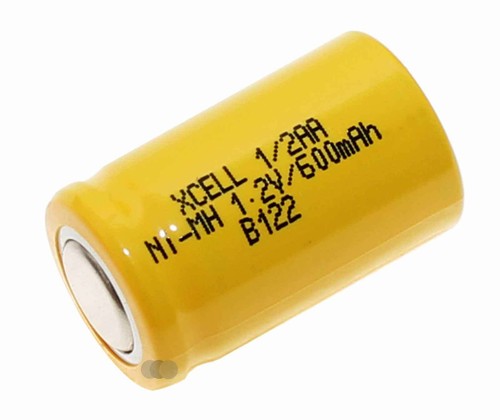 XCell 1/2 AA Akku X1/2AA600 | Flat Top Ni-Mh Industriezelle | 1,2V ...