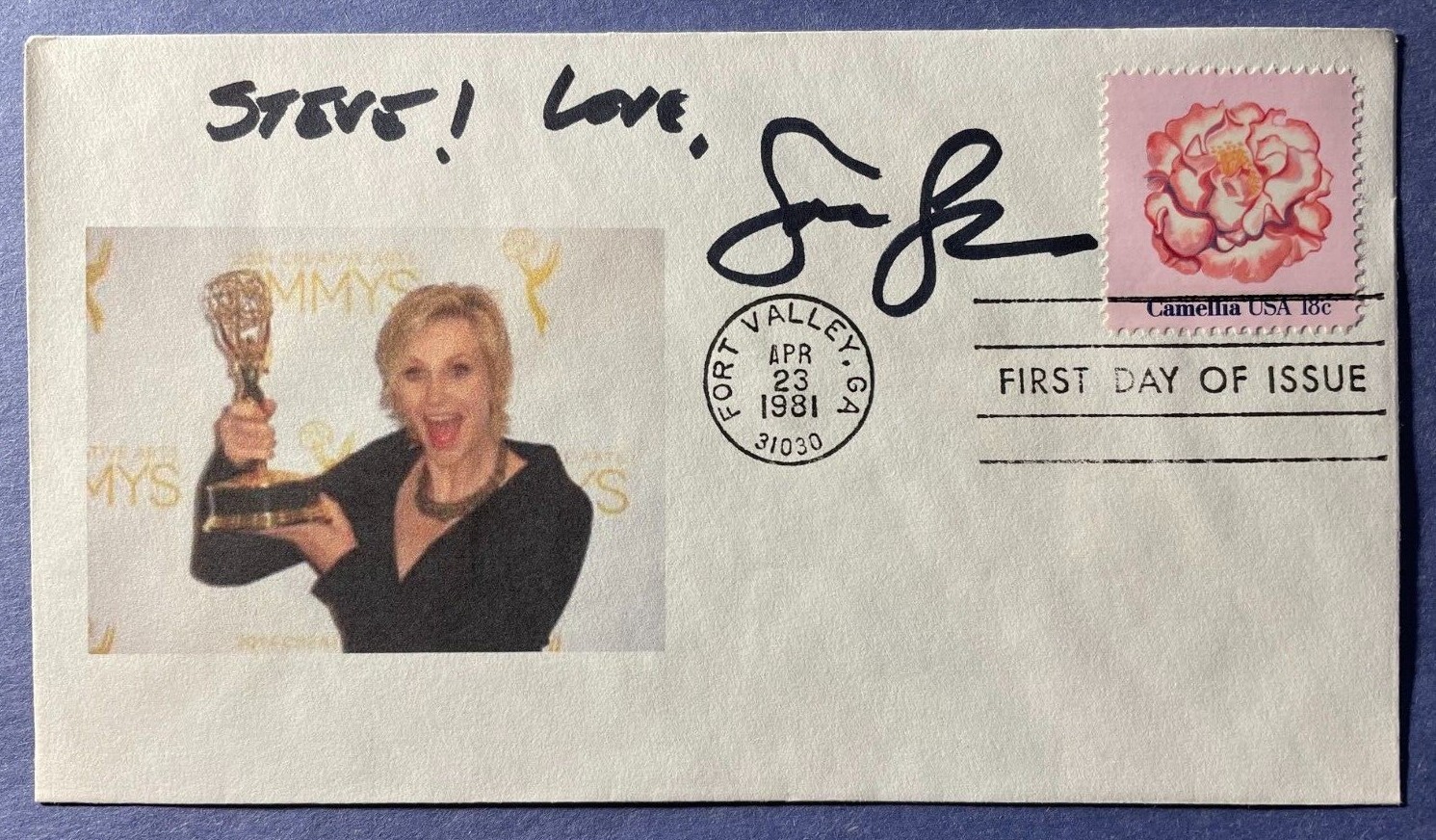 SIGNED JANE LYNCH FDC AUTOGRAPHED FIRST DAY COVER - GLEE - OZARK | eBay