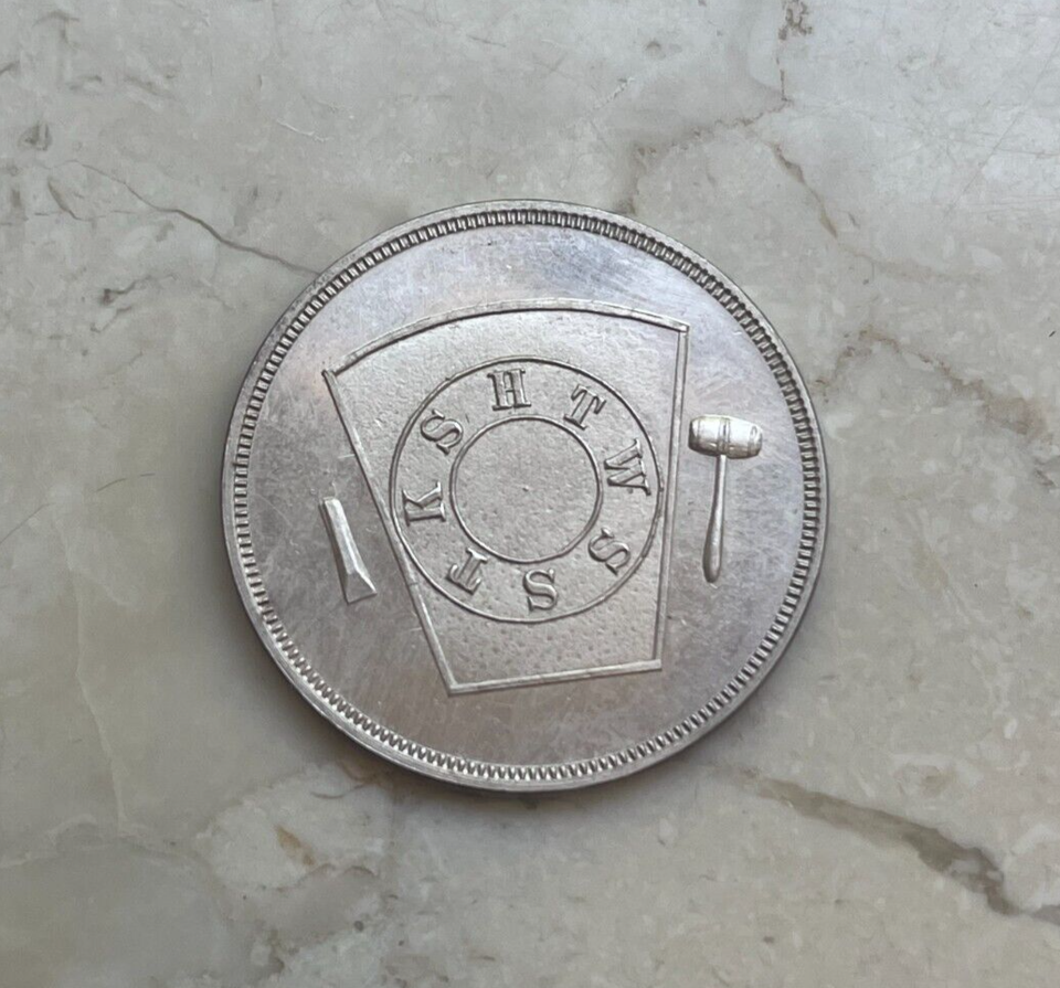 Albion New York NY Orleans Chapter No 175 Silver Mason Masonic Penny ...