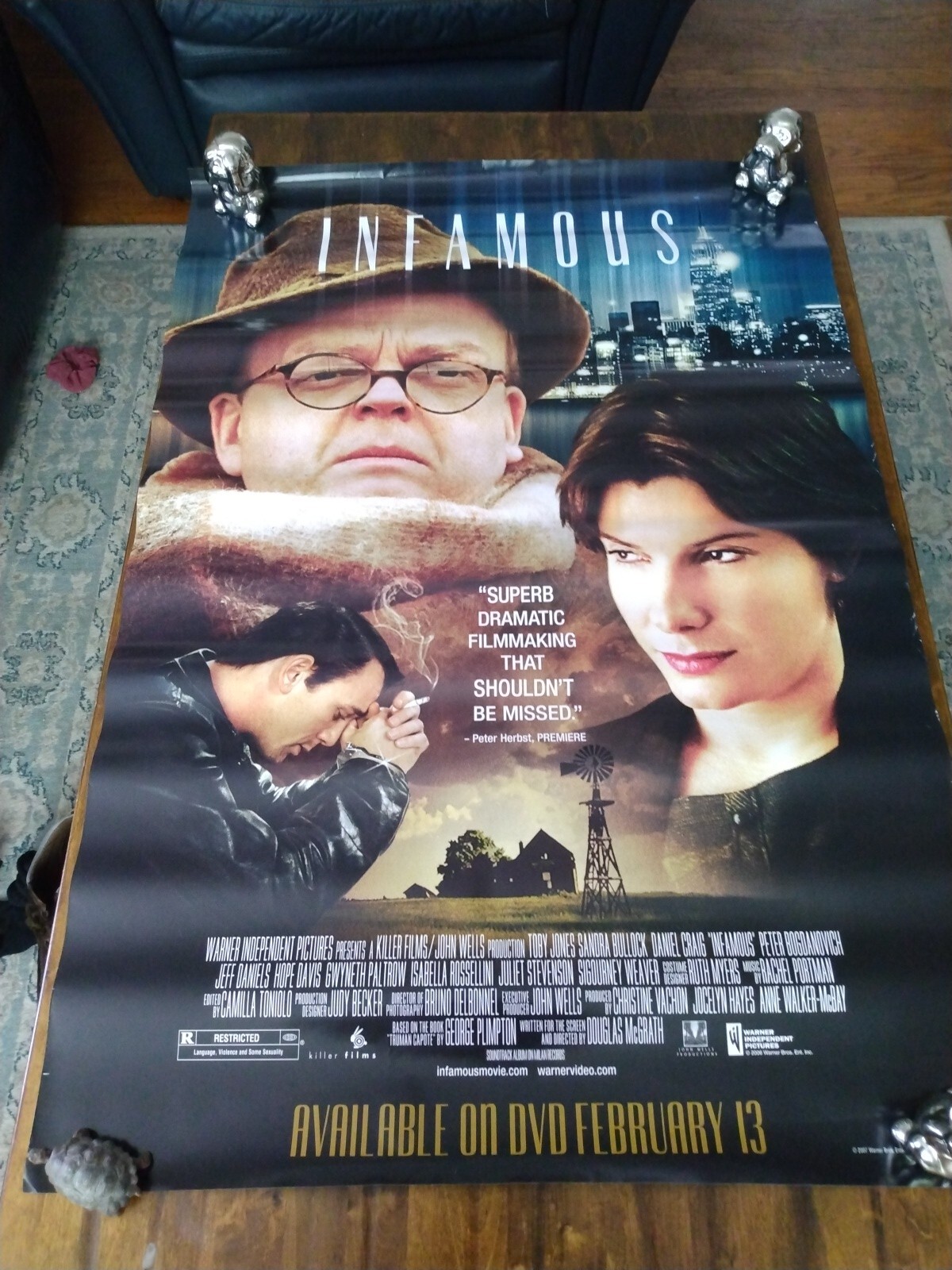 INFAMOUS Movie POSTER 27x40 Sigourney Weaver Toby Jones Gwyneth Paltrow ...