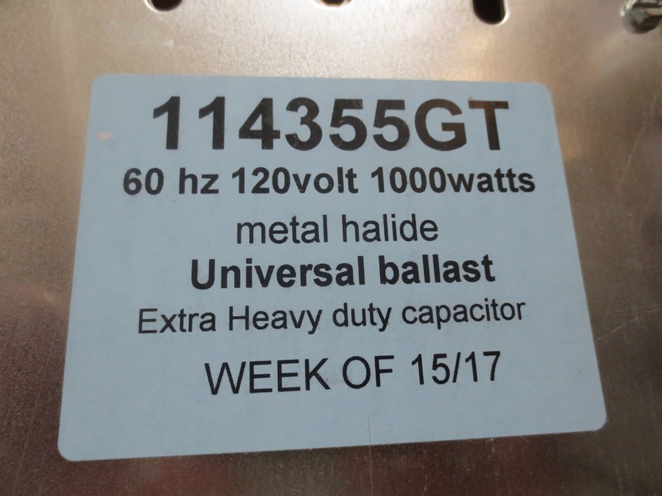 Genie Lift 114355GT Ballaster Assembly 1KW 120V 60 Hz Metal Halide | eBay