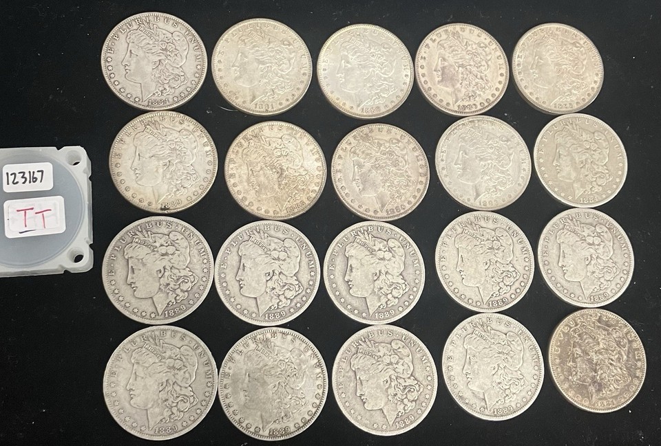 Pre-1904 Mixed Dates $1 US Morgan Silver Dollar 90% Roll of 20 coins ...