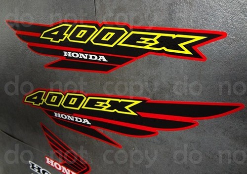 400ex Decals Graphics 12pc kit ATV QUAD Gen 1 Red / Yellow / Bk grafico ...